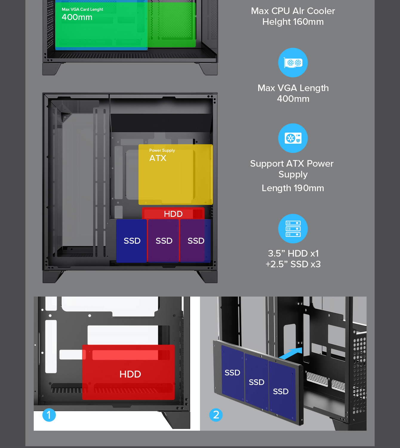 GAMEMAX Infinity Plus PC ATX Mid-Tower Chassis-Black - Newegg.com